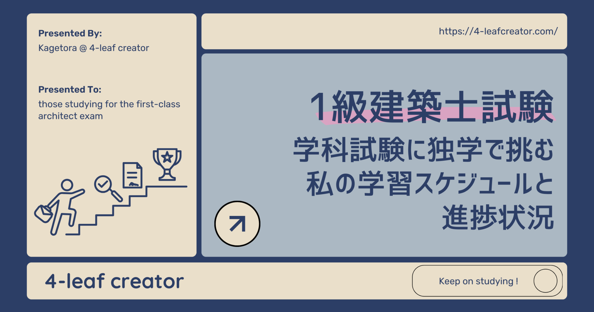 【合否発表含む】一級建築士学科試験に独学で挑む私の学習スケジュールと進捗状況 | 4-leaf creator